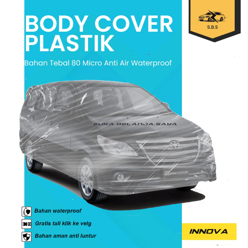 Jual Transparan Body Cover Mobil INNOVA Sarung Mobil Innova lama Innova ...