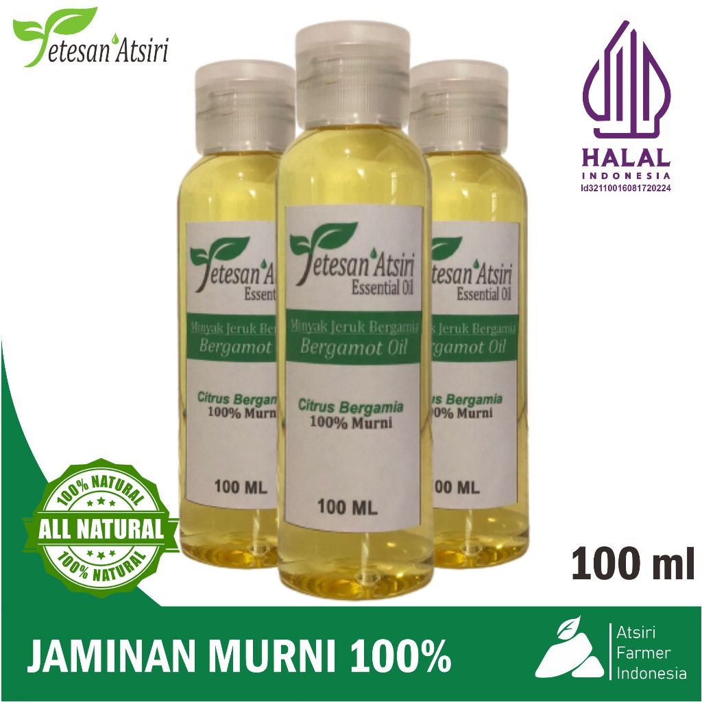 Jual 100ml minyak atsiri jeruk bergamot murni pure essential oil esensial essensial aromatherapy ...