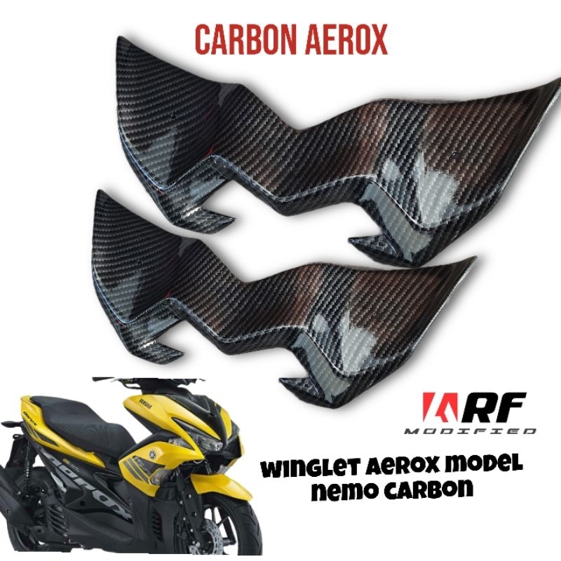 Jual Winglet Aerox old Carbon aerox 155 New model Nemo | Shopee Indonesia