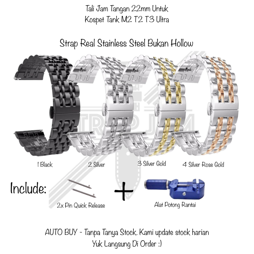 Jual QRD 22mm Strap Kospet Tank M2 T2 T3 Ultra - Tali Jam Tangan ...
