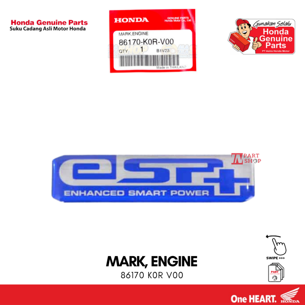 Jual Emblem 3D eSP+ (Mark Engine) – Motor Honda Fi & eSP / 86170-K0R ...