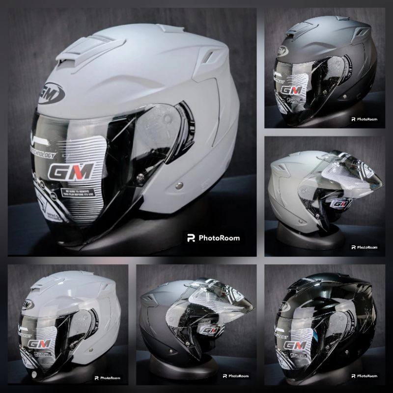 Jual GM FURY WARNA SOLID HELM OPEN FACE TERMURAH | Shopee Indonesia