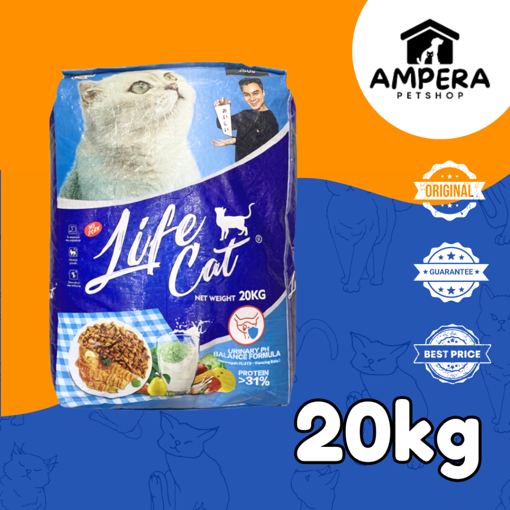 Jual LIFE CAT 20KG makanan kucing kering premium KHUSUS GOJEK/GRAB ...