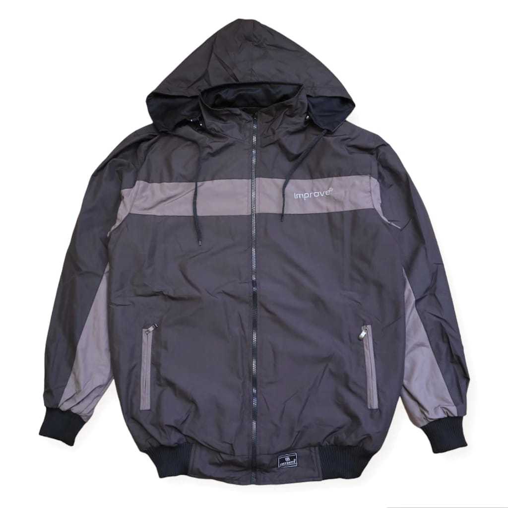 Jual Jaket parasut pria kombinasi polos taslan waterproof windproof ...