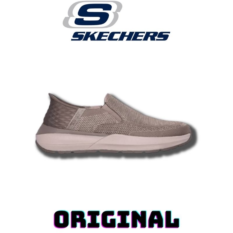 Jual Sepatu Skechers Neville Rovelo Taupe Men's ( 210546/TPE ) Original ...