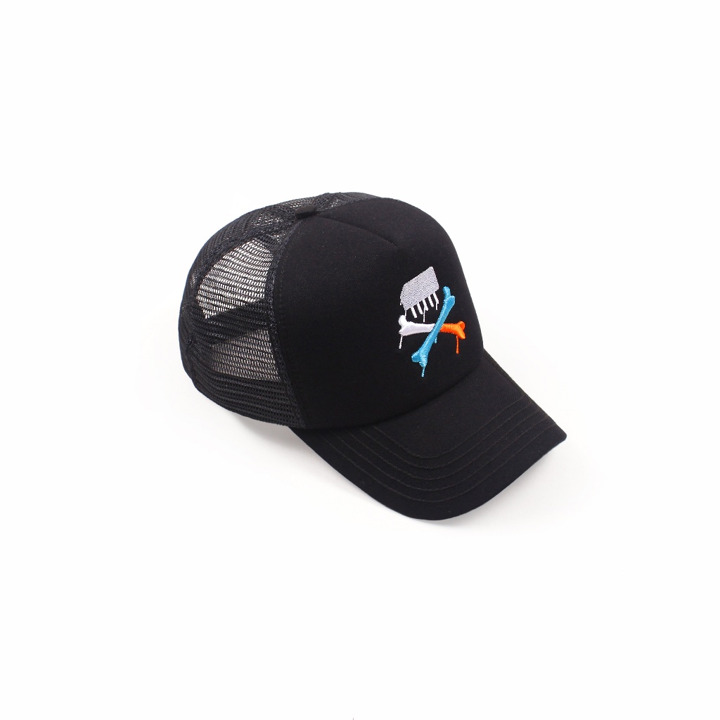 Jual Black ID - Topi Trucker Pria Hitam | TH Trump | Shopee Indonesia