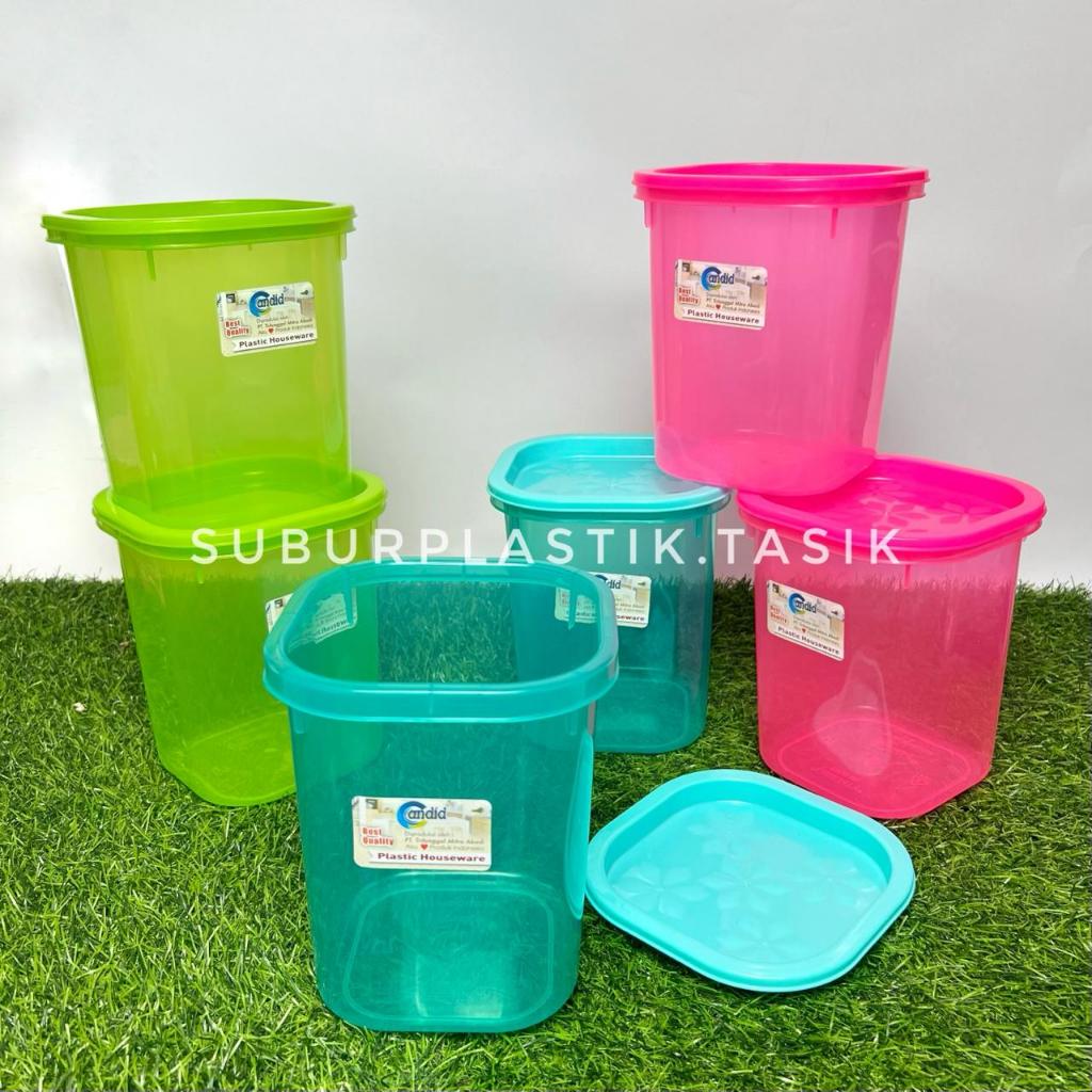 Jual [6 pcs] Toples Plastik Candid Liberty 1800ml 1000ml Tebal Kedap Udara BPA Free Warna Cerah ...