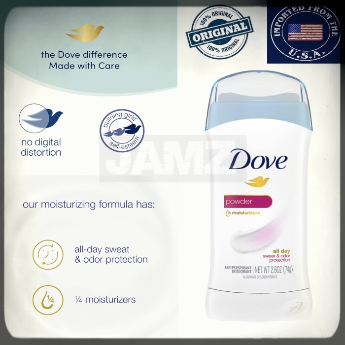 Jual Dove Invisible Solid Antiperspirant Deodorant Stick Powder 74gr ...