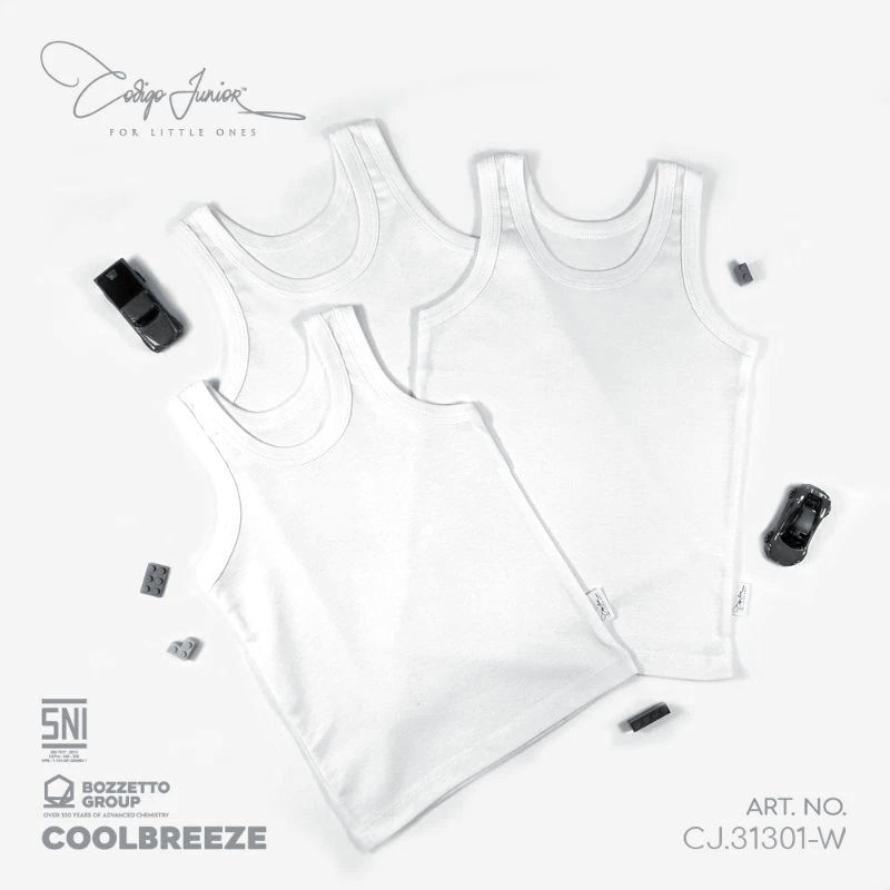 Jual CODIGO JUNIOR SINGLET ( ISI 3 PCS / PACK ) | Shopee Indonesia