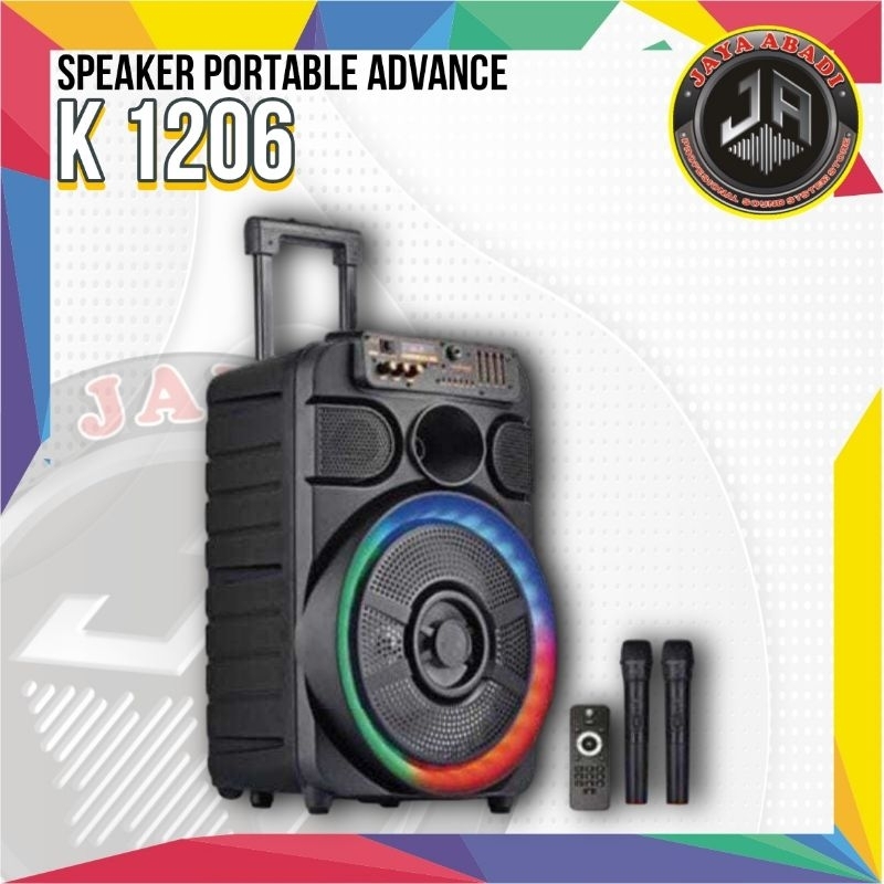 Jual SPEAKER PORTABKE 12 INCH ADVANCE K1206 ORIGINAL | Shopee Indonesia