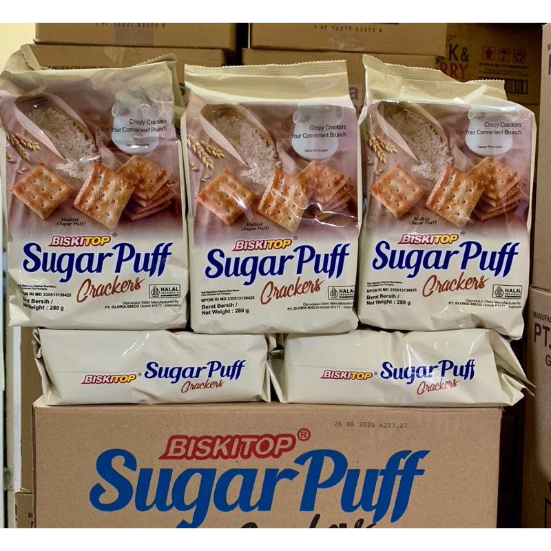 Jual Sugar puff biskitop 280gr 1 karton isi 12 pcs | Shopee Indonesia