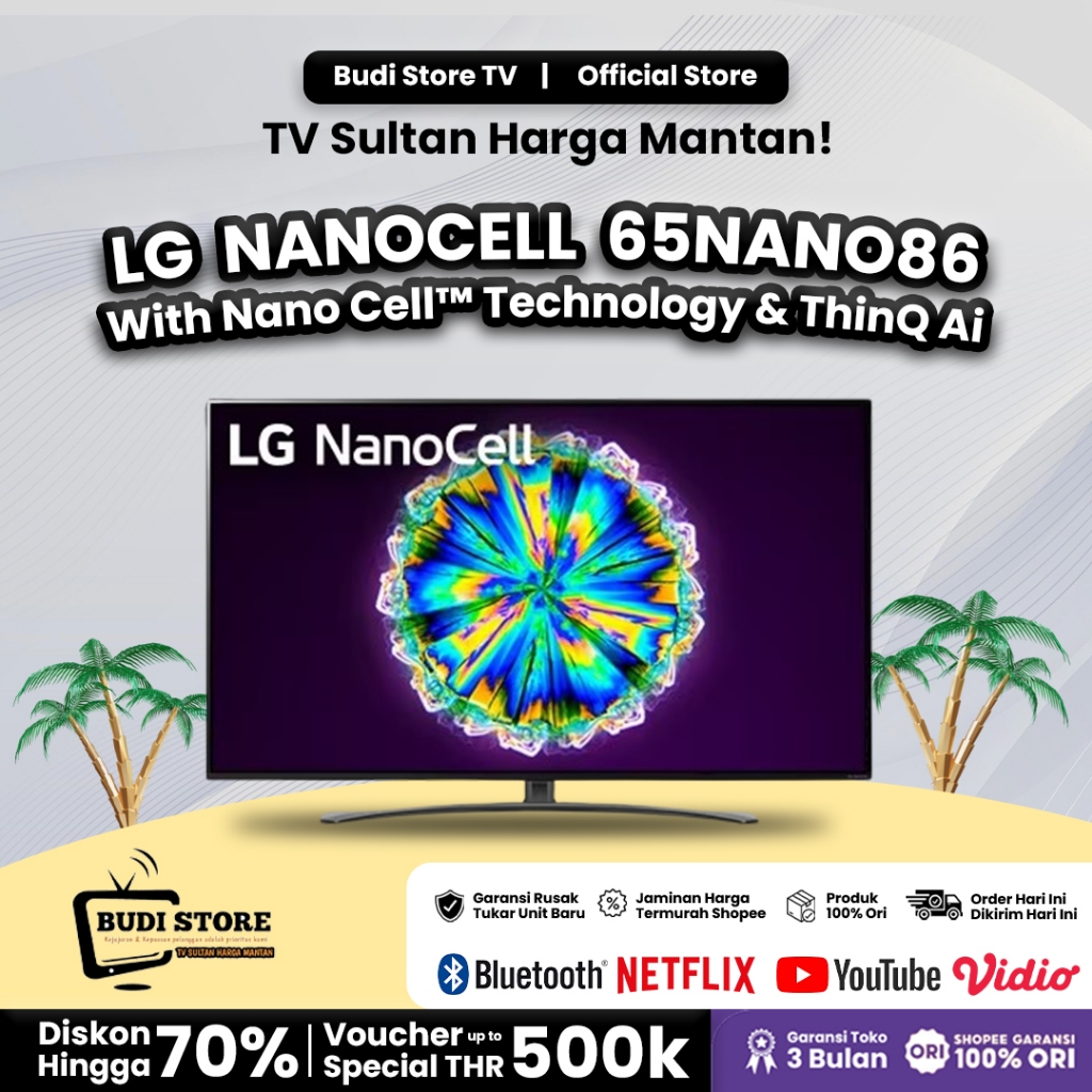 Jual LED TV LG 65 INCH NANOCELL SMART TV UHD 4K + FREE BRACKET 65NANO86 ...