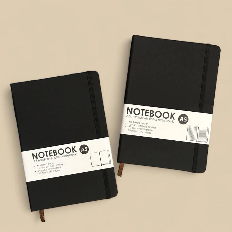 Jual Notebook Garis Polos A5/ Buku Catatan Sekolah/ Notepad Hard Cover ...