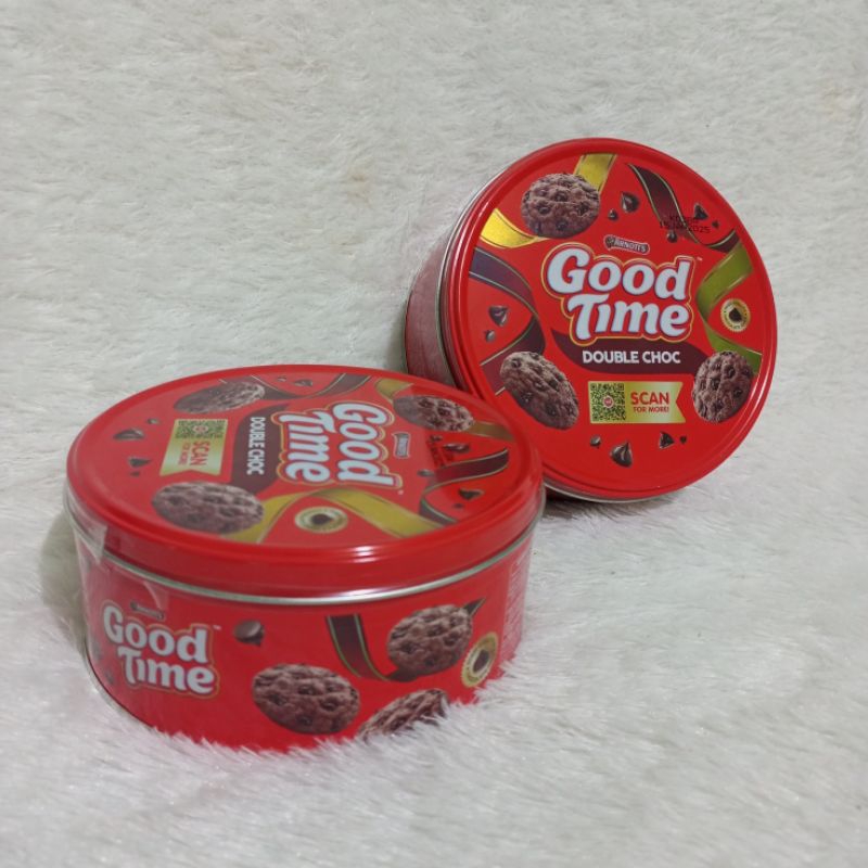 Jual Good Time Cookies Double Choc Kaleng 144g | Shopee Indonesia