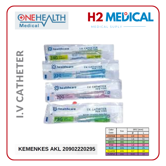 Jual JARUM INFUS GEA I.V CATHETER 18G, 20G, 22G, 24G, 26G IV Catheher abbocath gea | Shopee ...