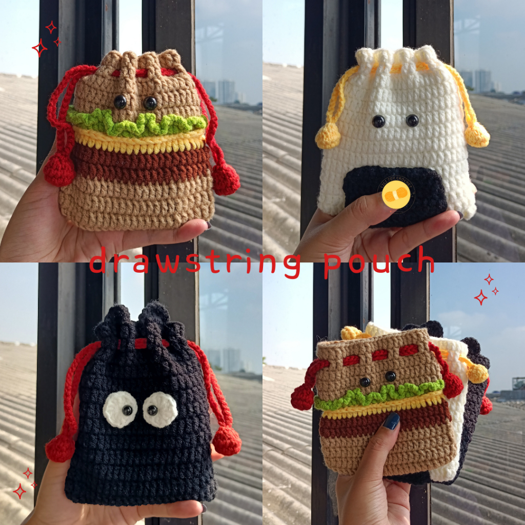 Jual PART 2 Pouch Rajut | Pouch Serbaguna | Pouch Crochet | Pouch Serut ...