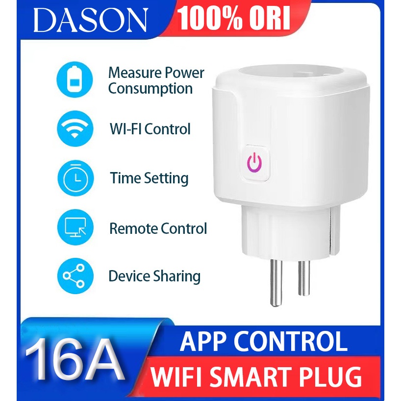 Jual Home Smart Plug-WiFi Smart Plug Socket 16A Wireless with Colokan ...