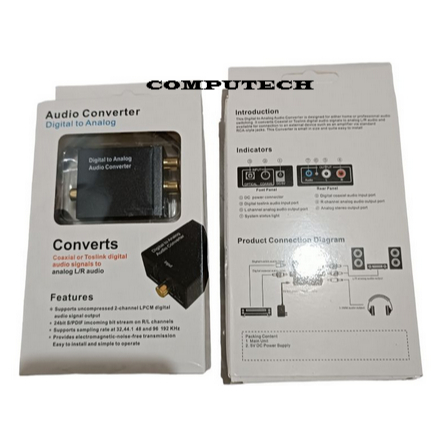 Jual Converter Digital Audio To Analog - Toslink To RCA - Optic To RCA ...