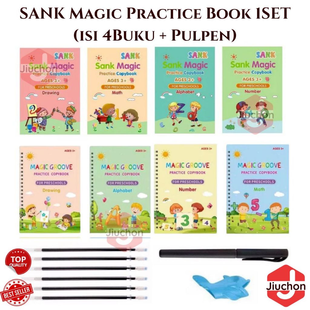 Jual JIUCHON Buku Sank book Magic sank magic book Practice Book 1 Set ...