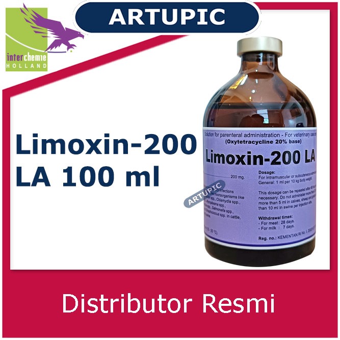 Jual Limoxin 200 LA 100 ml Antibiotik Spektrum Luas Hewan Sapi Kambing ...
