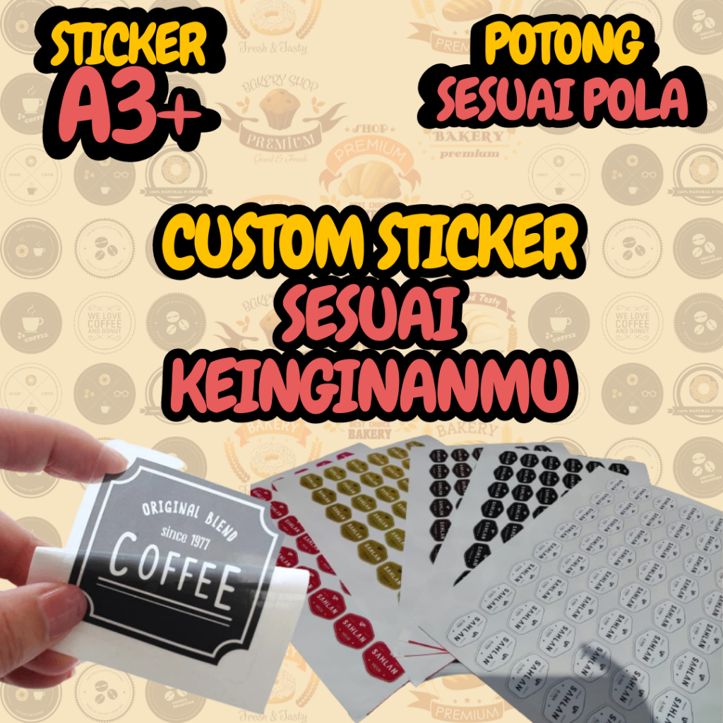 Jual Cetak Sticker Custom dan Cutting | Shopee Indonesia