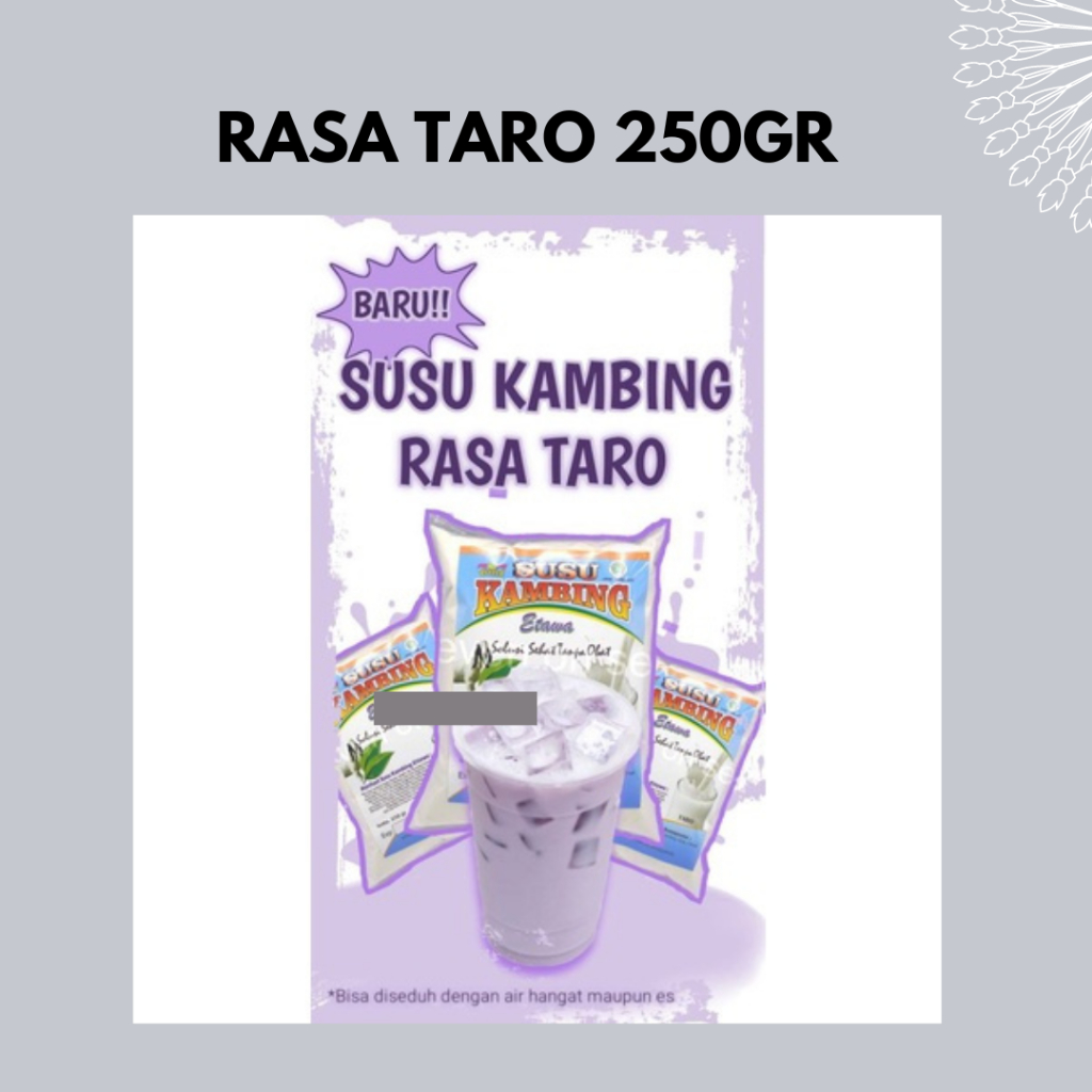 Jual SUSU KAMBING KEMASAN RASA TARO 250gr | Shopee Indonesia