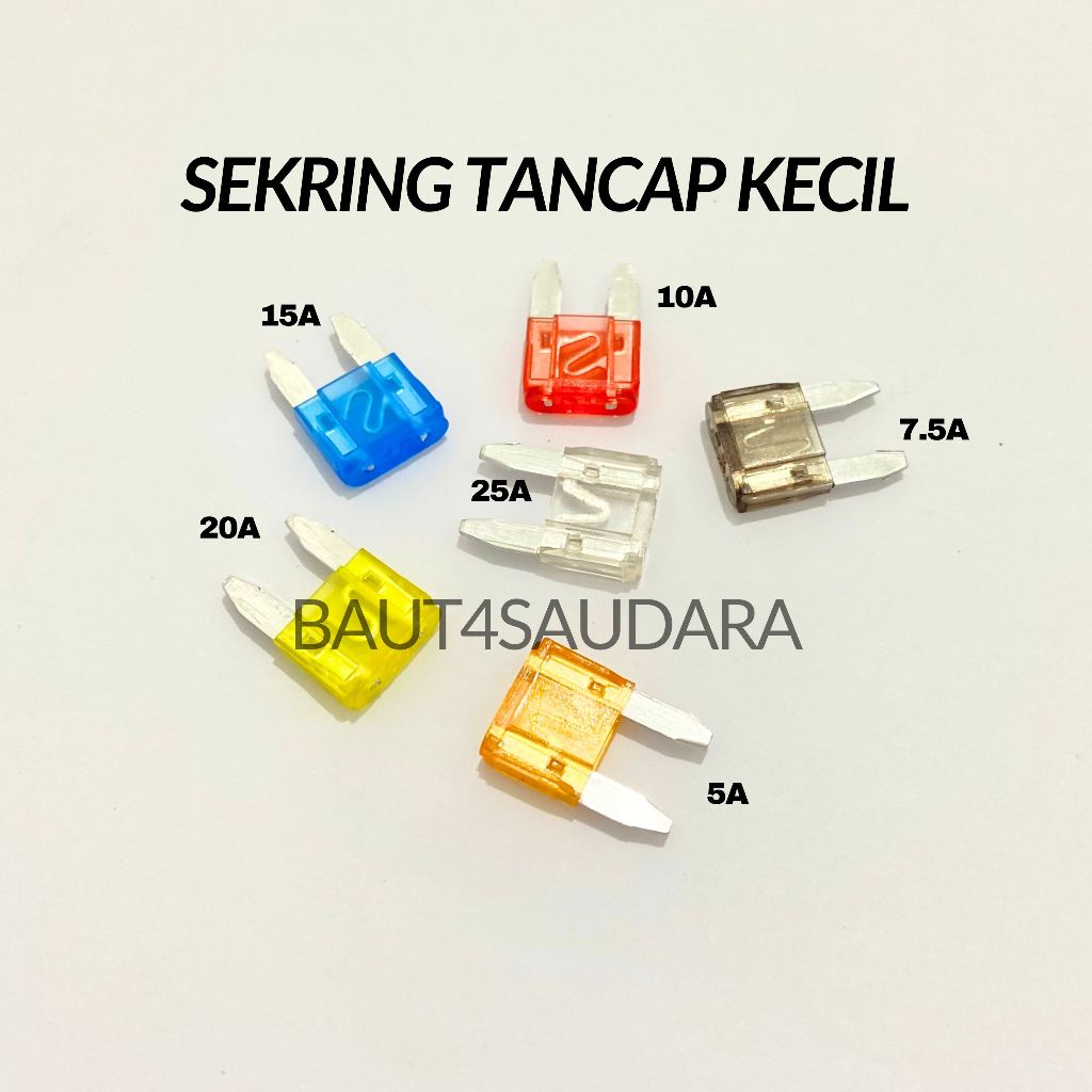 Jual Sekring Tancap Kecil / Fuse Blade 5A 7,5A 10A 15A 20A 25A | Shopee ...