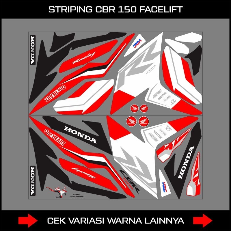 Jual Striping CBR 150 R Facelift Livery Fireblade / Stiker Motor Honda ...
