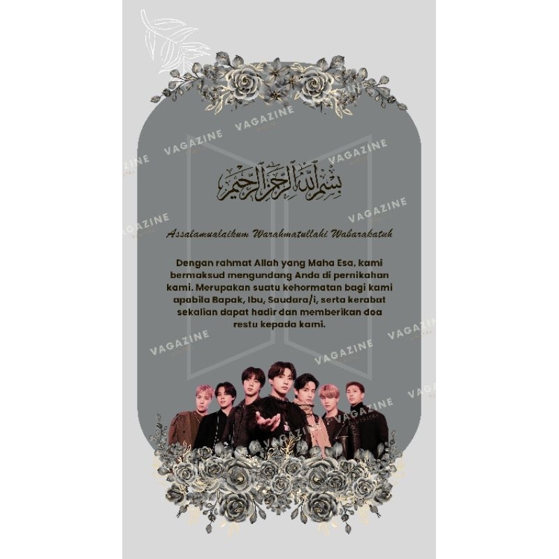 Jual UNDANGAN DIGITAL BTS ARMY undangan digital tema BTS Undangan video ...