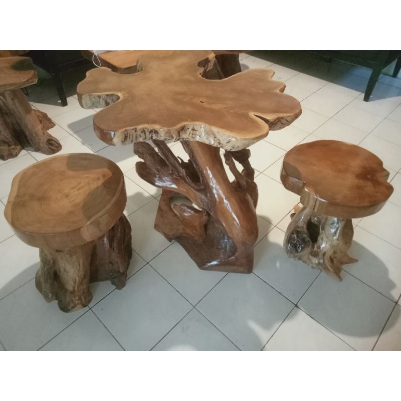 Jual meja akar jati/meja teras/setmejateras/mejaterasakarjati ...