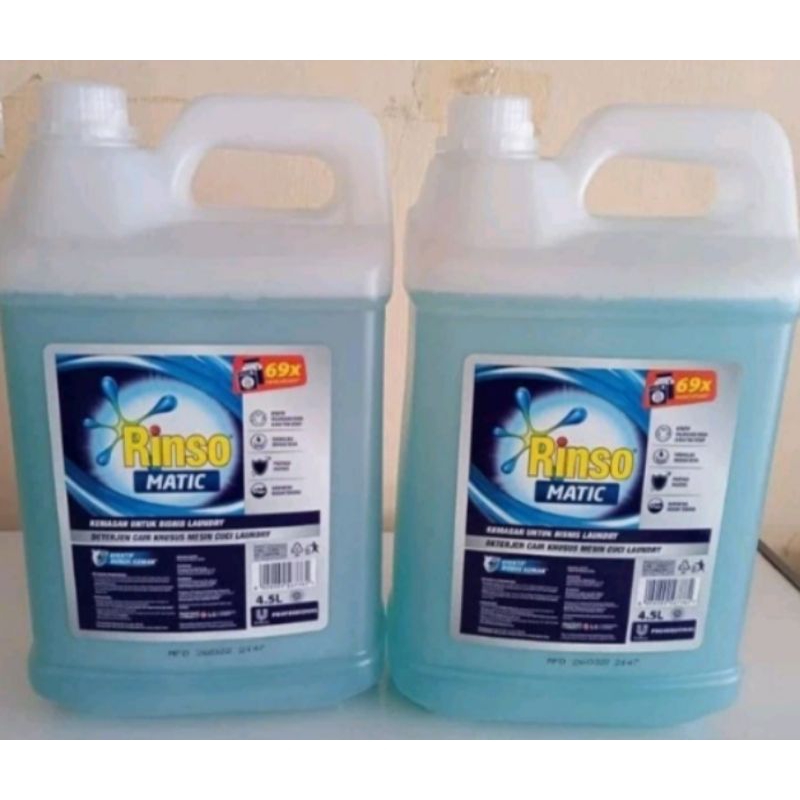 Jual Rinso Matic Professional Deterjen Cair Laundry Kiloan 4.5 Liter ...