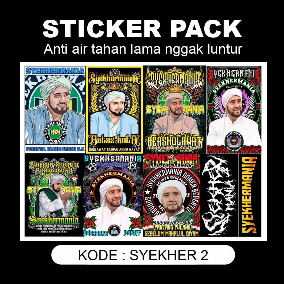 Jual Sticker habib syech syekermania mafia sholawat sticker pack ...
