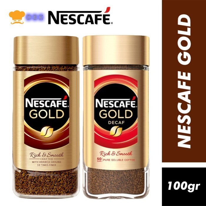Jual Nescafe Gold & Gold decaf 100gr kopi bubuk dekafein arabica ...