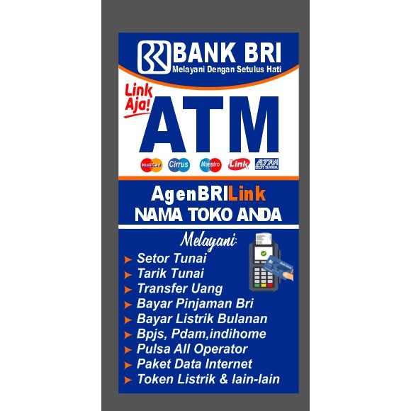 Jual Stiker decal Brilink atau Stiker Mini ATM BRi | Shopee Indonesia