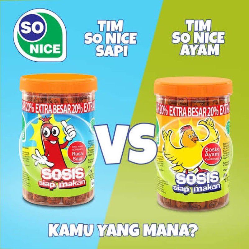 Jual SOSIS SO NICE TOPLES ISI (25pcs) SOSIS SIAP MAKAN RASA SAPI DAN ...
