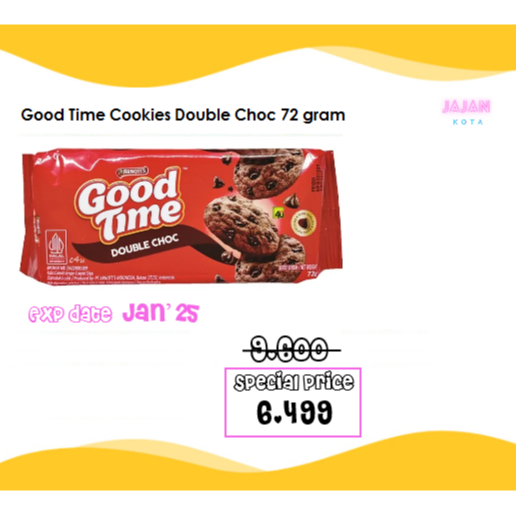 Jual Good Time Cookies Double Choc 72 gram | Shopee Indonesia