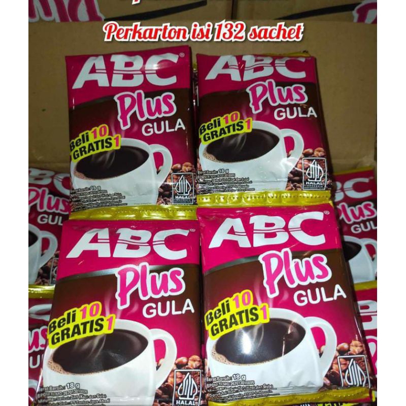 Jual Kopi ABC Plus Gula 1karton isi (12renteng/ 132sachet) | Shopee ...