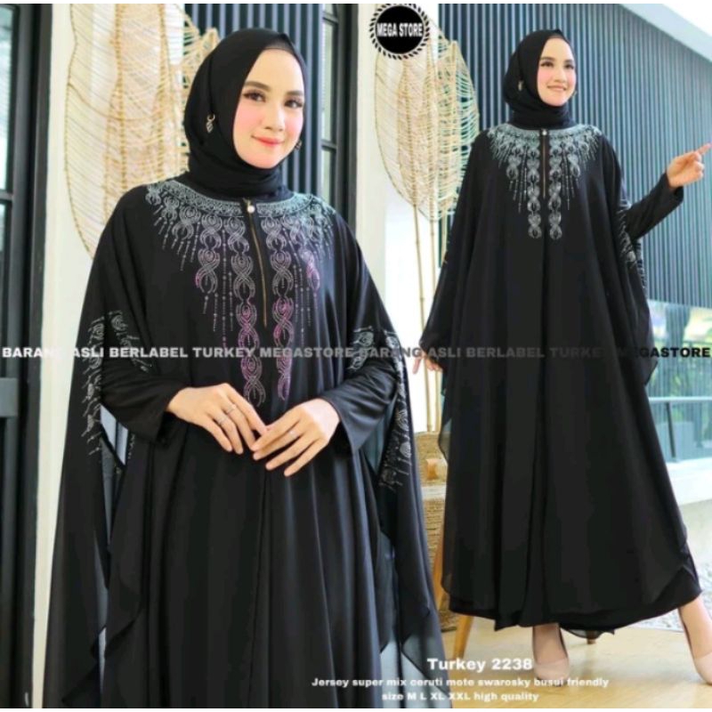 Jual GAMIS ABAYA MODE KAFTAN HITAM ELEGAN PREMIUM TERBARU | Shopee ...