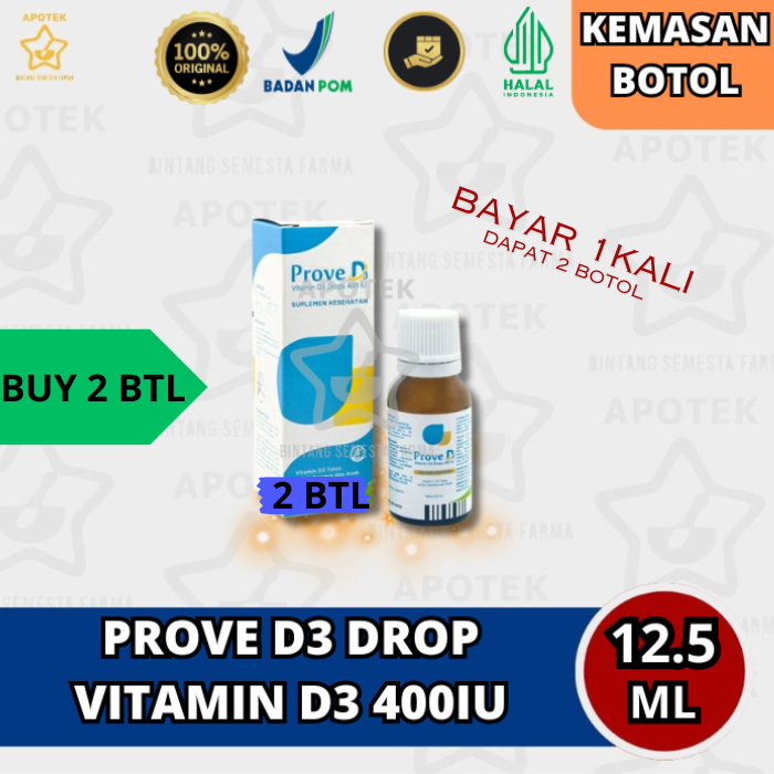 Jual Prove D3 400 IU Drop 12.5 ML Vitamin Untuk Dewasa Dan Anak ...