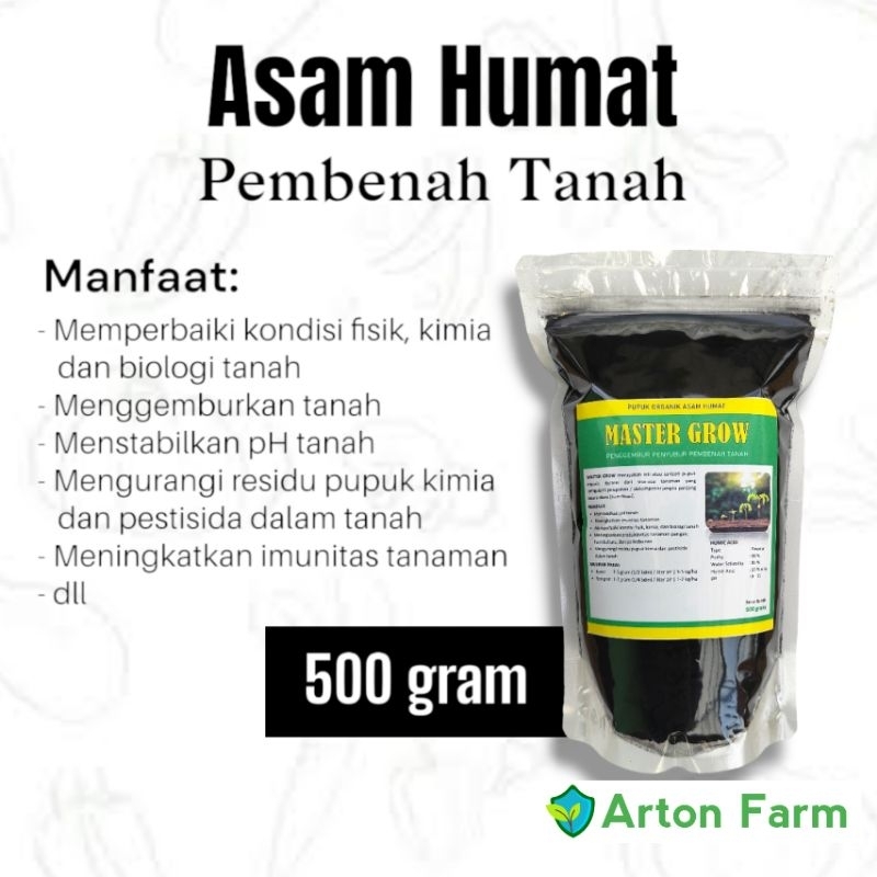 Jual Asam Humat 90% Pupuk Organik Pembenah Tanah 500 Gram Master Grow Humic Acid | Shopee Indonesia
