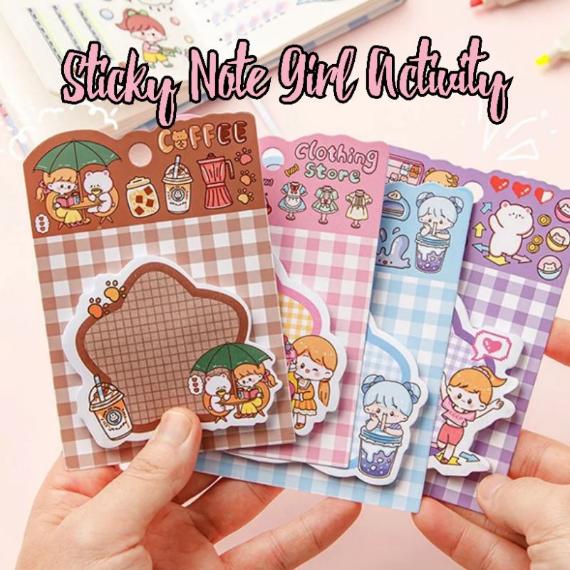 Jual Sticky Note / Memo Tempel Motif Girl Activities | Shopee Indonesia