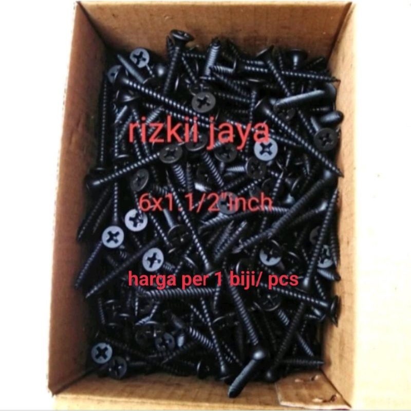Jual Sekrup Gypsum 6×1.1/2"inch/pajang 4 cm | Shopee Indonesia
