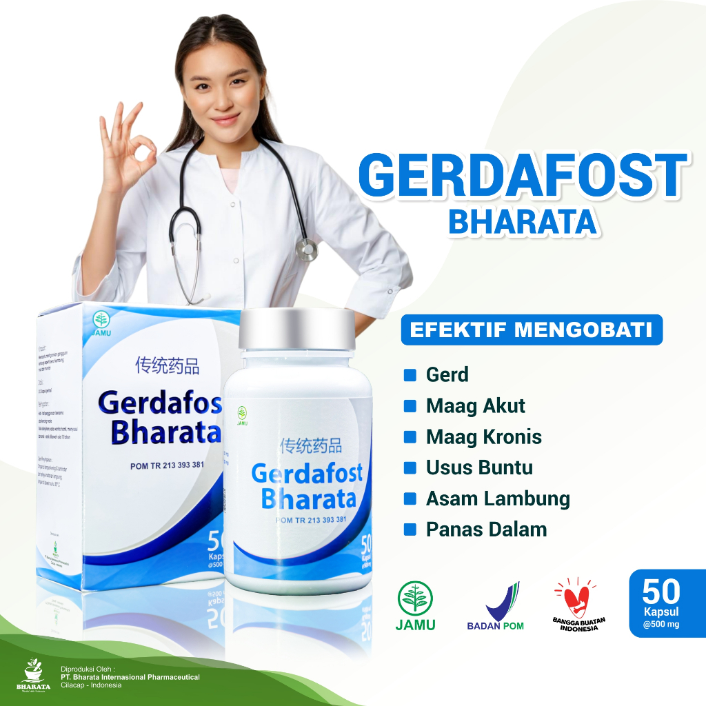 Jual Obat Gerd Maag Kronis Asam Lambung Paling Ampuh Gerdafost Bharata ...