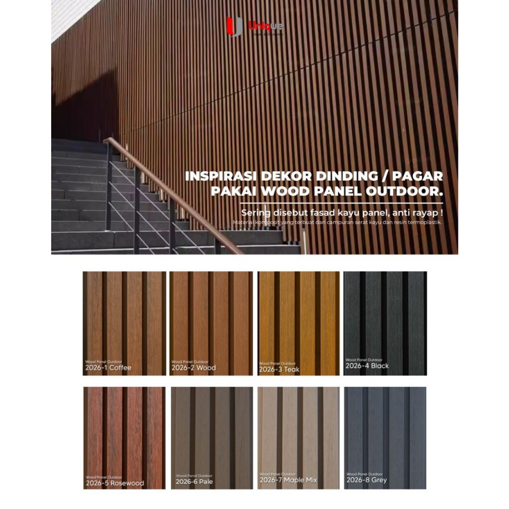 Jual WPC Wallpanel Outdoor / Panel Dinding Minimalis / Kisi - Kisi ...