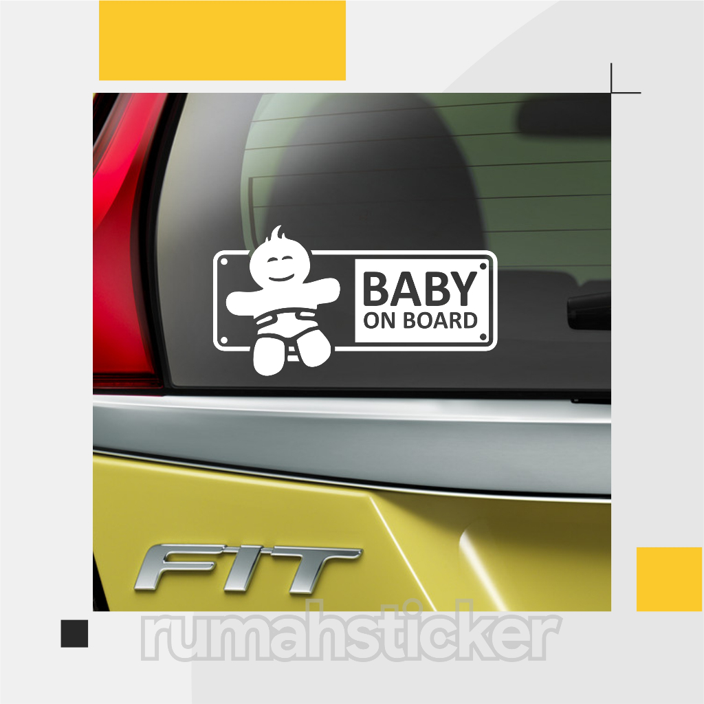 Jual STICKER STIKER CUTTING AKSESORIS KACA MOBIL LUCU DAN UNIK BABY ON ...