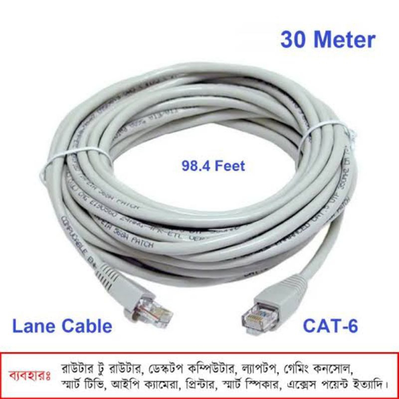 Jual Kabel LAN UTP Cat6 30m 30 meter Gigabit Cat6E Tebal | Shopee Indonesia