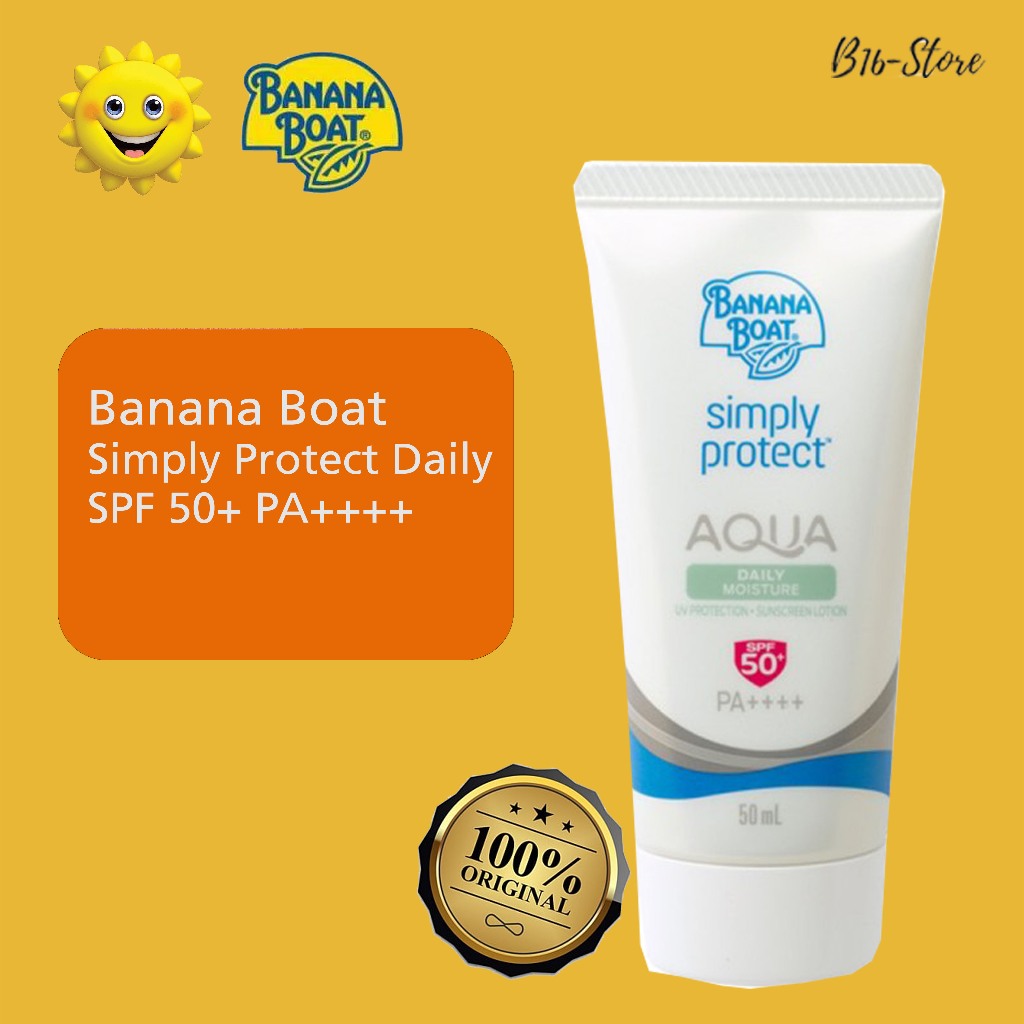 Jual Banana Boat Simply Protect Aqua Daily Moisture Sunscreen Lotion SPF50+ 50 mL Sunscreen ...