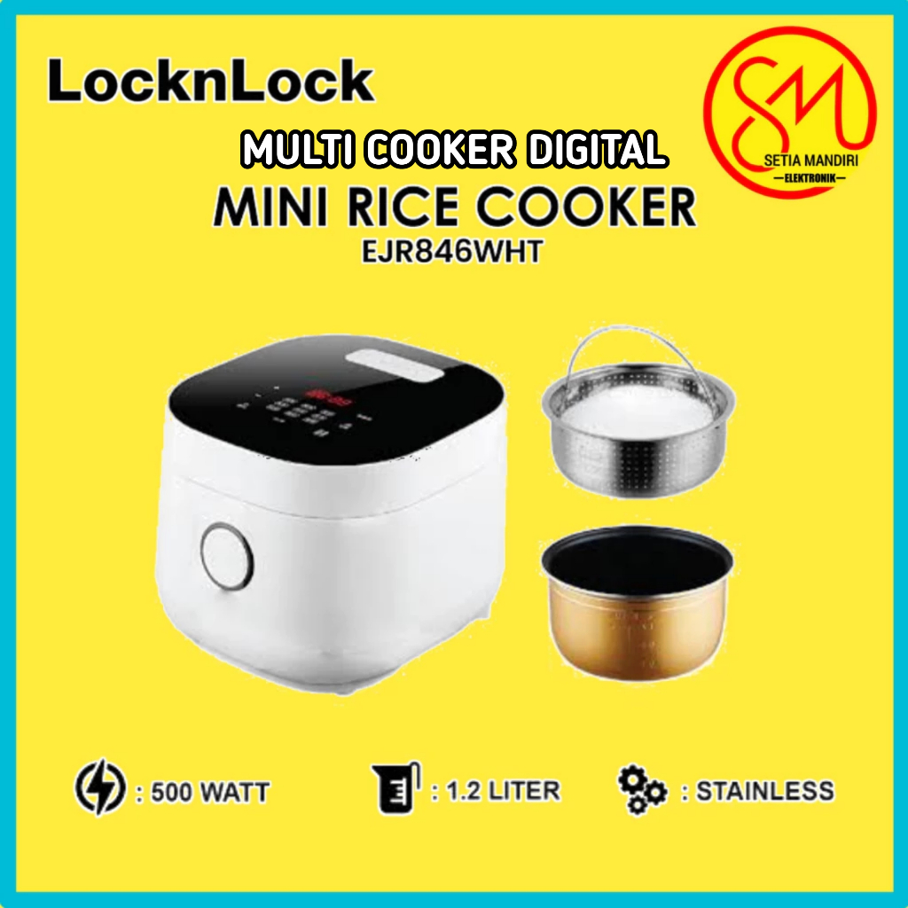 Jual LocknLock Mini Rice Cooker EJR846WHT – Multi Cooker Low Sugar ...