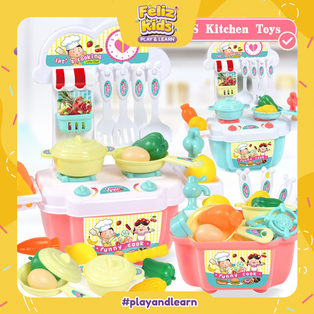 Jual [FELIZKIDS] [FK202] Mini 22PCS Mainan Dapur Anak Cooking Toys ...
