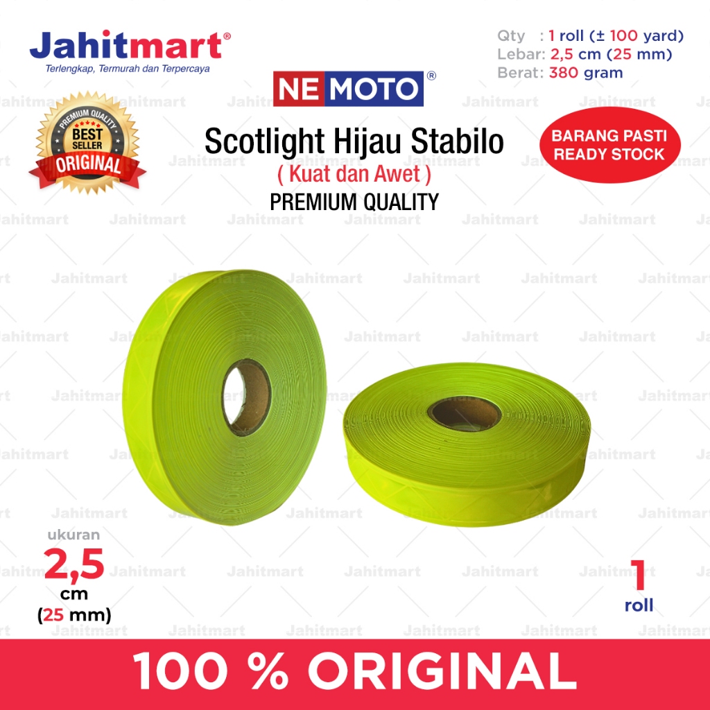 Jual Scotlight Hijau Stabilo 2,5 cm (25 mm) | Shopee Indonesia